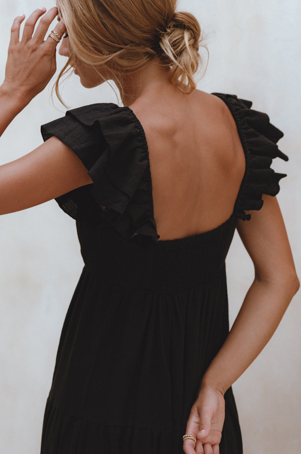 Nymph. Bohemian Tiered Linen Maxi Dress – ELF