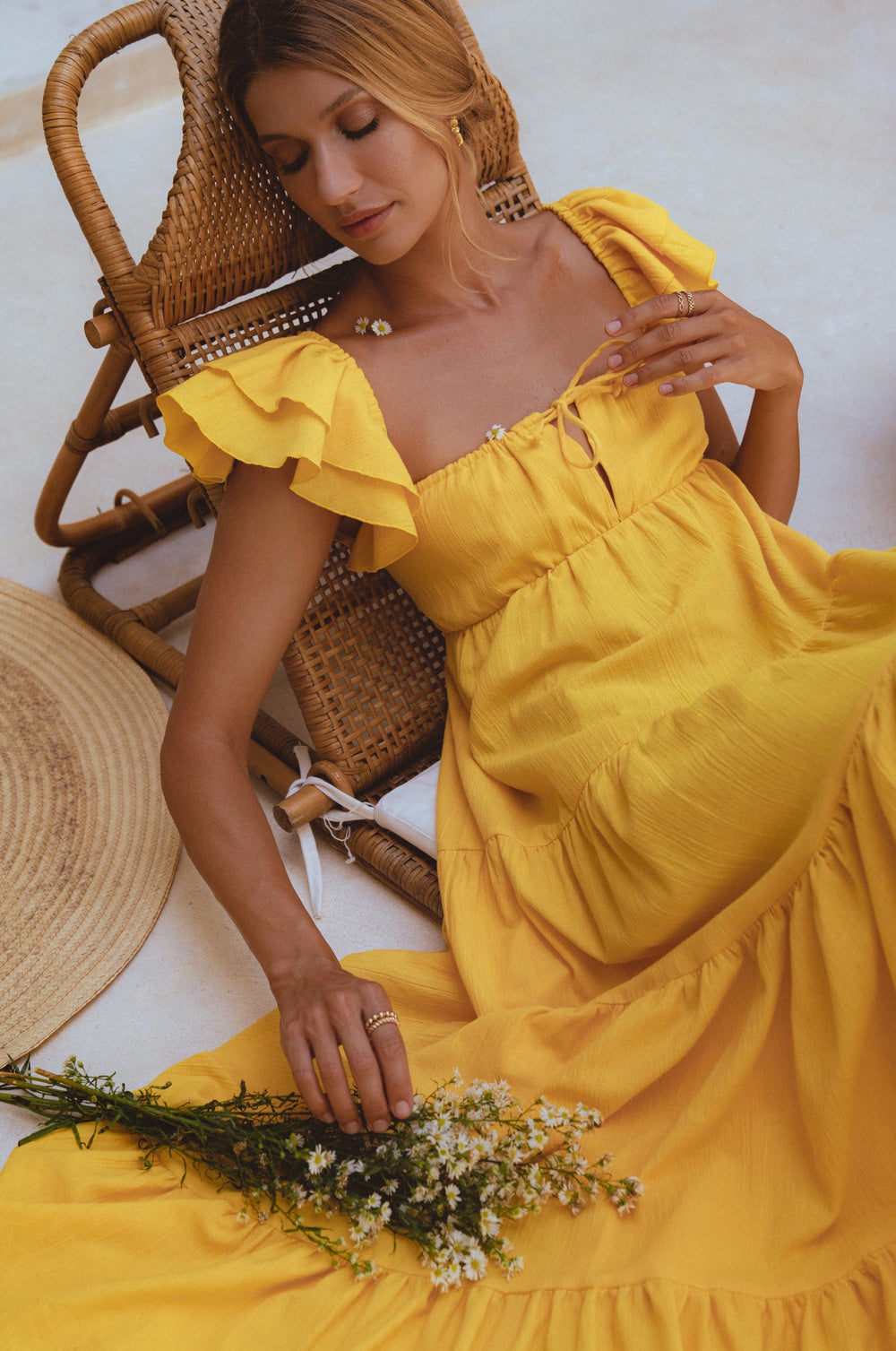 Nymph. Bohemian Tiered Linen Maxi Dress – ELF