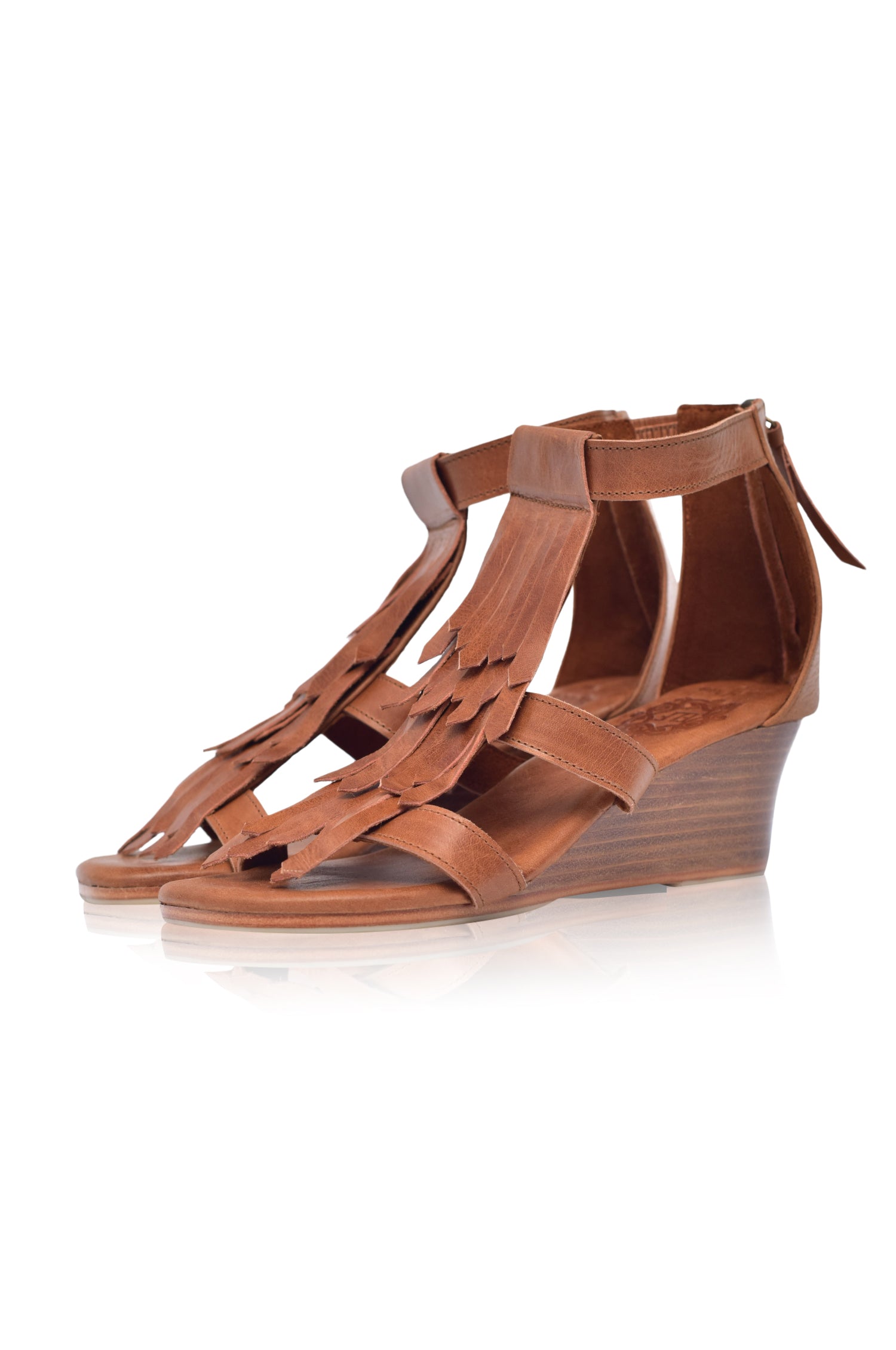 FLY AWAY. Handmade Leather Wedge Sandals – ELF