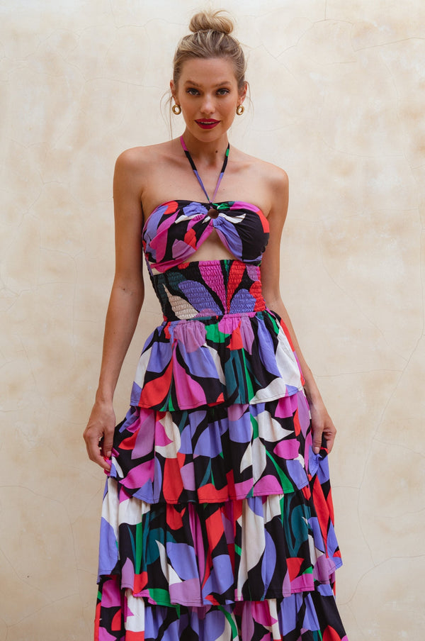 Roxane. Halter Neck Midi Dress – ELF