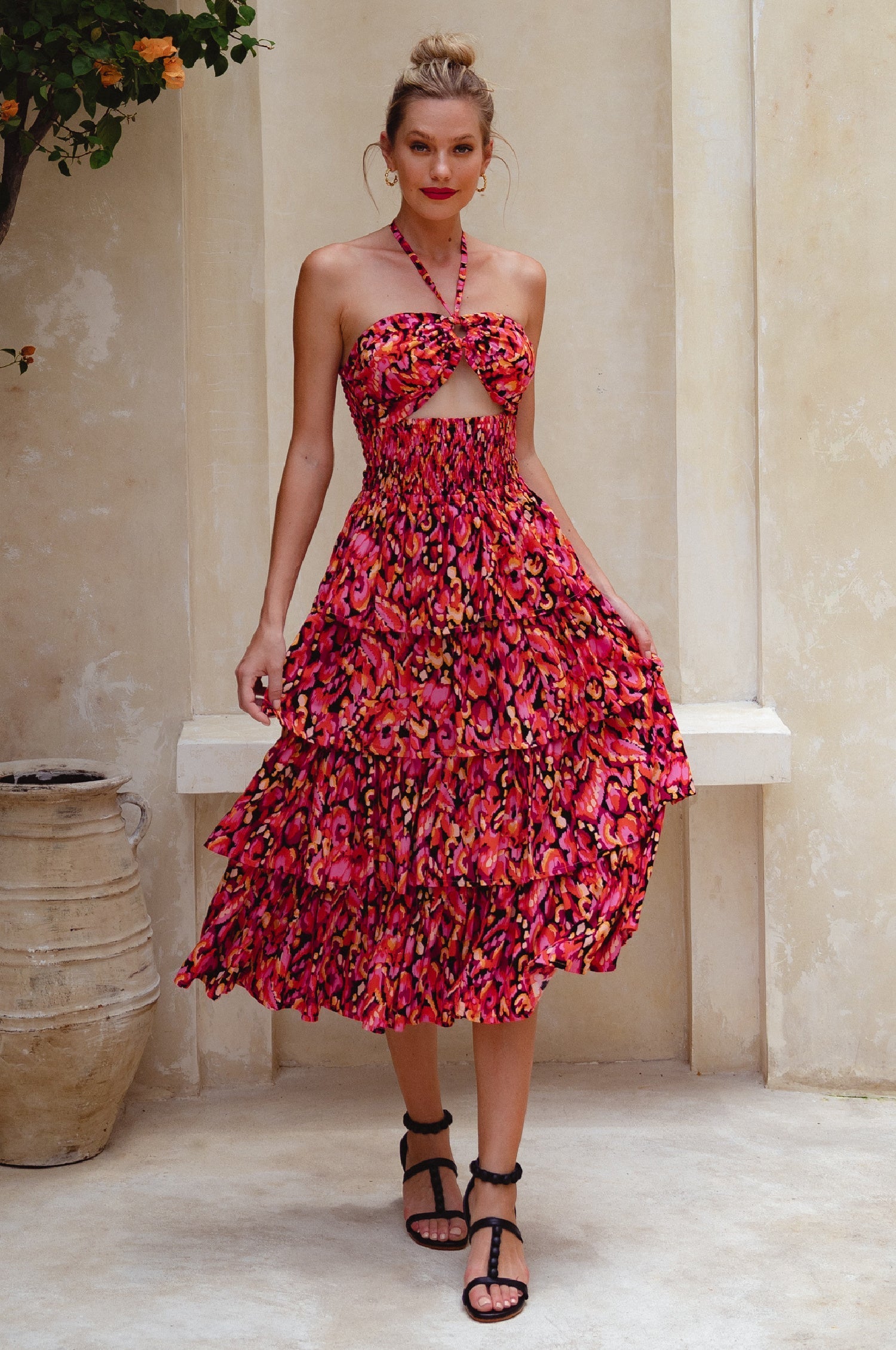 Roxane. Halter Neck Midi Dress – ELF