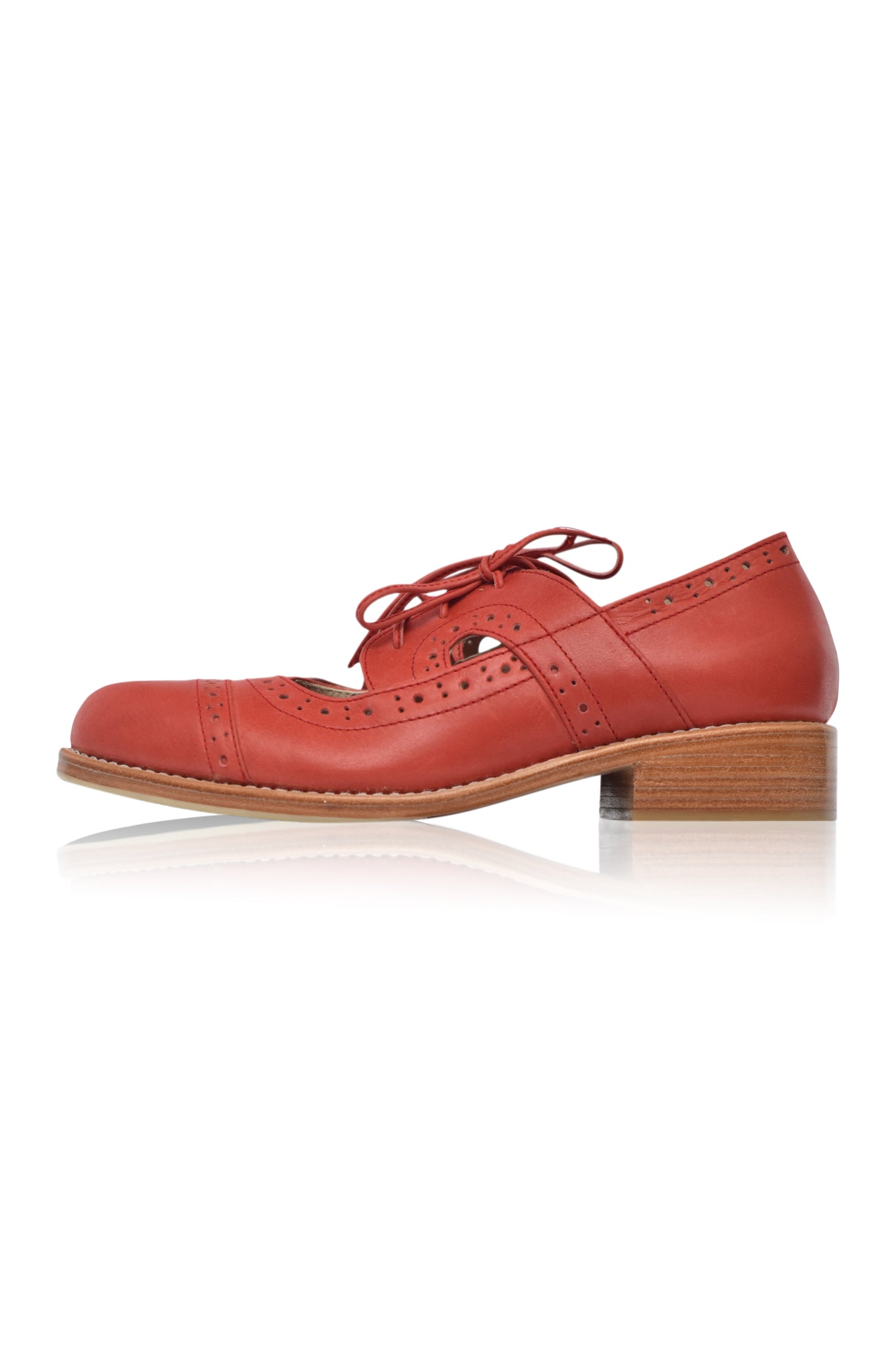 Red Oxford Shoes For Women